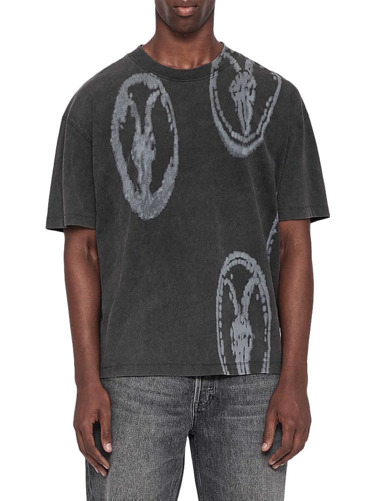 ALLSAINTS cotton ram skull graphic crewneck t-shirt